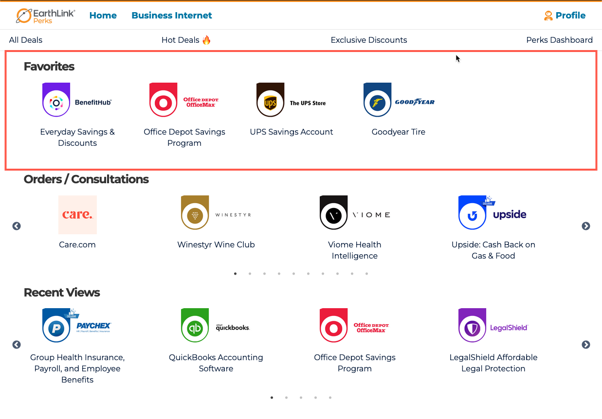 EarthLink Perks FAQs