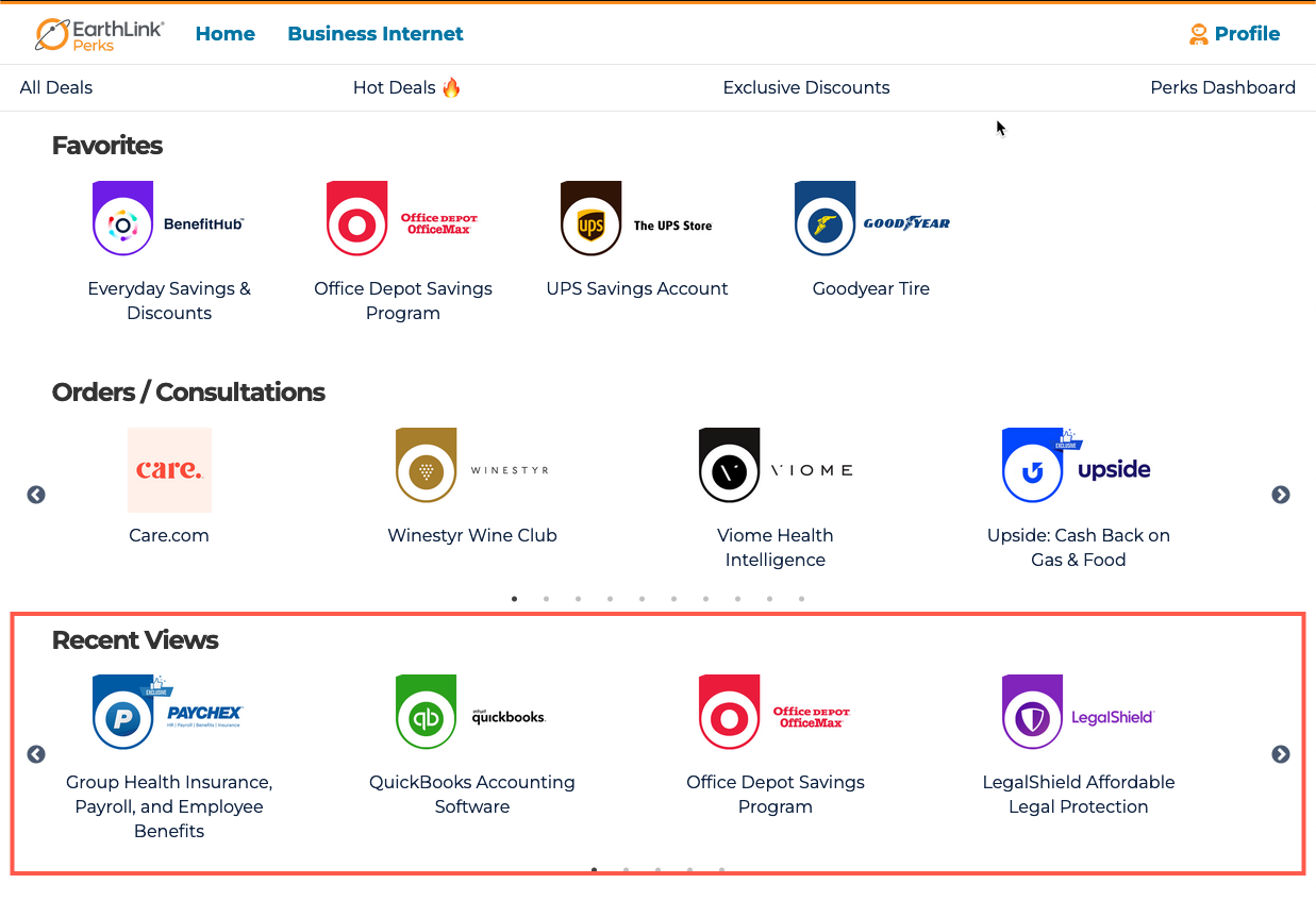 EarthLink Perks FAQs